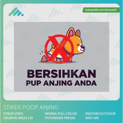 Jual Sign Label Poop Anjing Sticker Pup Dog Rambu Rumah Anti Air - Kota ...