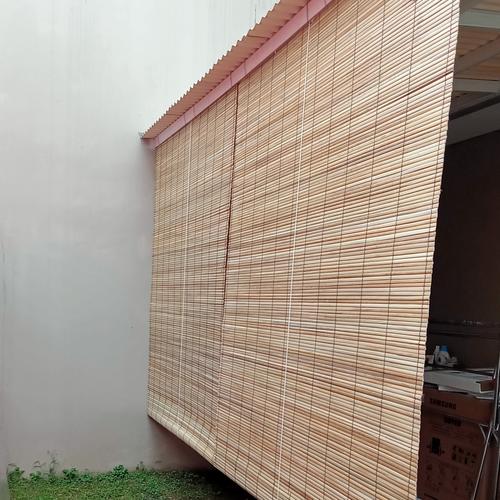 Jual tirai/kerey bambu sawit out door ukuran 2x2 - natural, L 1m x T 2m - Kota Tangerang - ireh ...