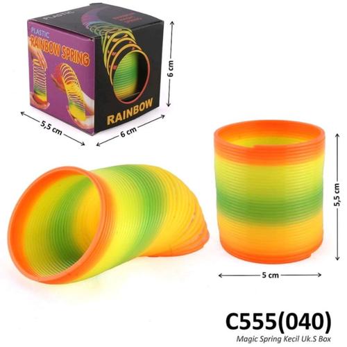 Jual Mainan anak magoc spiring rainbow spiral 6,5 cm / mainan rainbow ...