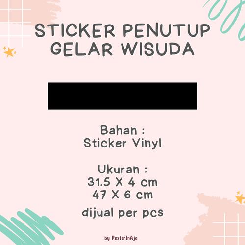 Jual Sticker Stiker Penutup Gelar untuk Banner Wisuda ke- LULUS an ...
