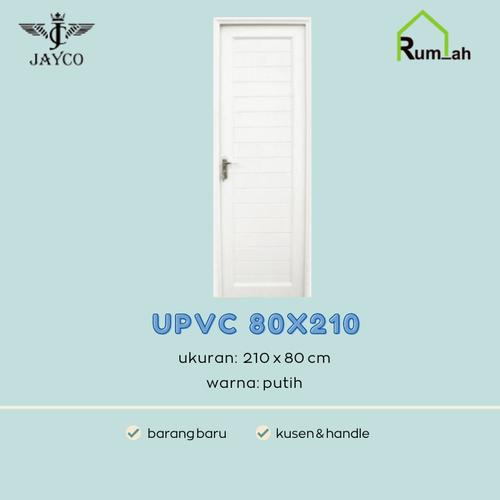 Jual PINTU UPVC PUTIH KAMAR MANDI 80X210 / PINTU TOILET + KUSEN JAYCO ...
