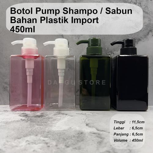 Jual Botol 450ml Pump Sabun Cair Lotion / Shampo Bahan Plastik Impor ...