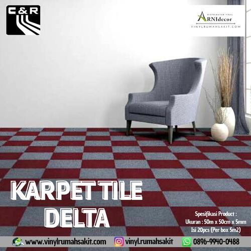 Jual Karpet Tile Delta Tebal 5mm - Motif Polos Ready Stok 50cmx50cm ...