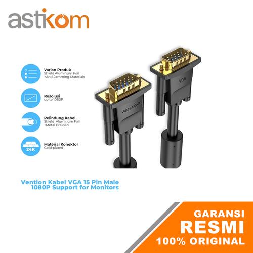 Jual Kabel VGA Vention Premium Male to Male (3+6) DAE 1M 1,5M 2M 3M 5M 10M - DAEBF 1 Meter ...