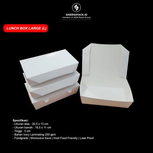 Jual Paper Lunch Box Ukuran L Kemasan Makanan Foodgrade - Large - Kota ...