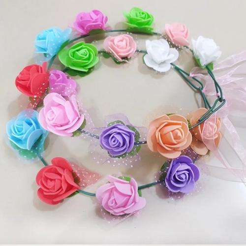 Jual Bando Bunga Lingkar Kepala Crown/Aksesoris Bunga Cantik Warna ...