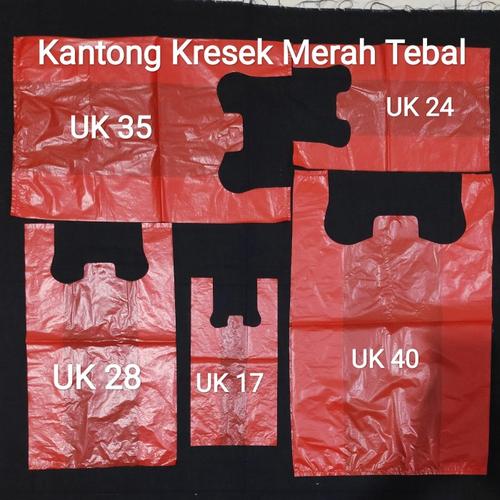 Jual Kantong Plastik Kresek Tebal Merah-Putih-Hitam UK 17-24-28-35-40 ...