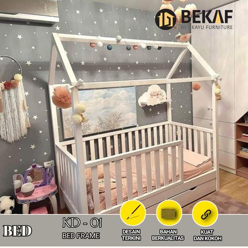 Jual Tempat Tidur Anak Laci House Bed For Kids Ranjang Sorong