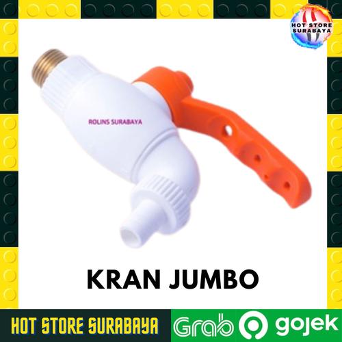 Jual Kran Jumbo PVC PRR 1/2 3/4 inch Kran Air Tembok Drat Kuningan ...