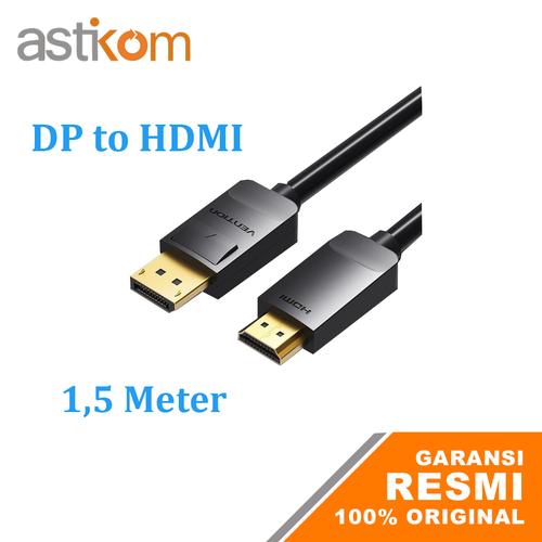 Jual Kabel Display Port to HDMI Vention DP to HDMI HAD 1,5M 2M 3M ...