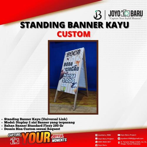 Jual STANDING BANNER KAYU | RAGANGAN KAYU JUALAN | RANGKA KAYU SEGITIGA ...