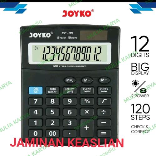 Jual Calculator Kalkulator Joyko CC-39 12 Digits Check Correct ...