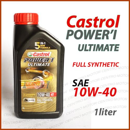 Jual CASTROL POWER 1 ULTIMATE 4T. SAE 10W-40 API SN JASO MA2. 1Liter ...
