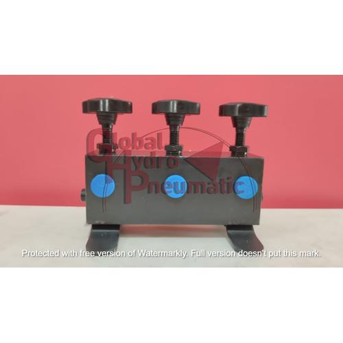 Jual FLOW DIVIDER 700 bar 3 Port 3/8" Hydraulic Manifold Cabang 3 ...