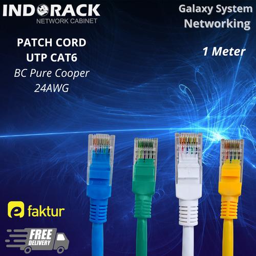 Jual Patch Cord INDORACK CAT6 1 Meter Kabel Lan Internet Tebal 24AWG ...