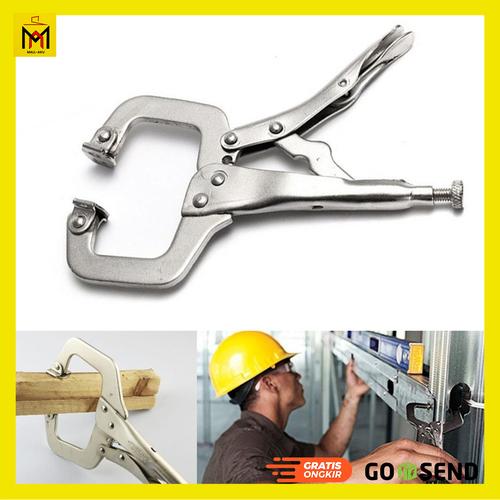 Promo Tang Penjepit Vise Grip Welding Mouth C Clamp Alloy Steel 11 Inch ...
