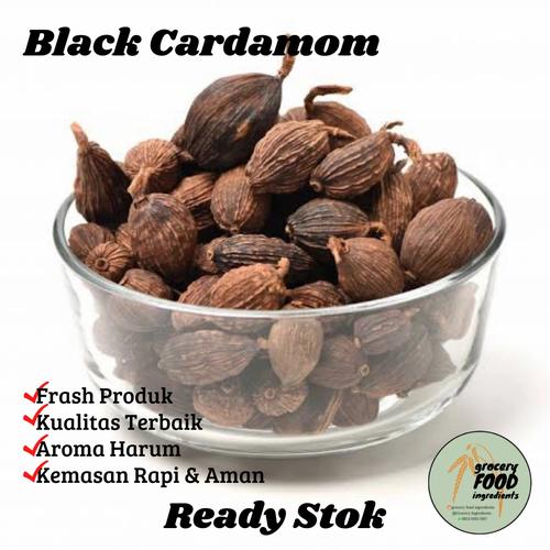 Jual Cao guo Amomum tsaoko Chinese Black Cardamom Kapulaga Hitam 50gram ...