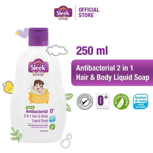Promo Sleek Baby Antibacterial 2 in 1 Hair & Body Liquid Soap Botol ...