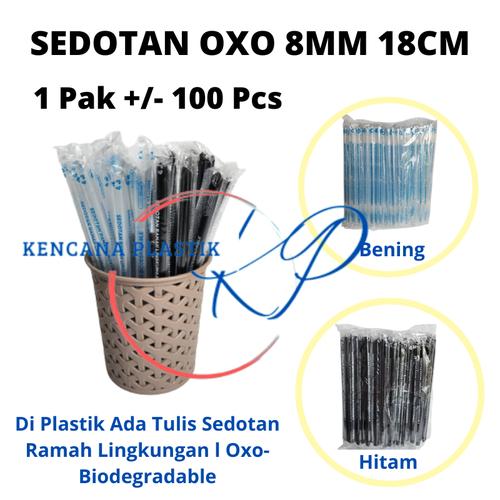 Jual Sedotan Plastik Steril 8mm 18cm Boba Bubble Cochac Isi 100 Pcs - HITAM-OXO - Jakarta Utara ...