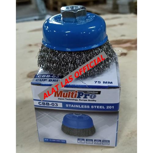 Jual Sikat Mangkok Kawat Stainless Steel Multipro CBB-03 3" Cup Brush Union - Jakarta Barat ...