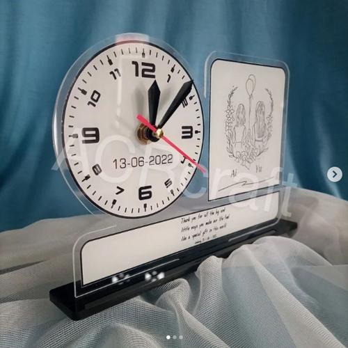 Jual Jam Akrilik Custom/Jam Meja/Jam Duduk - Jarum Biasa - Kab ...