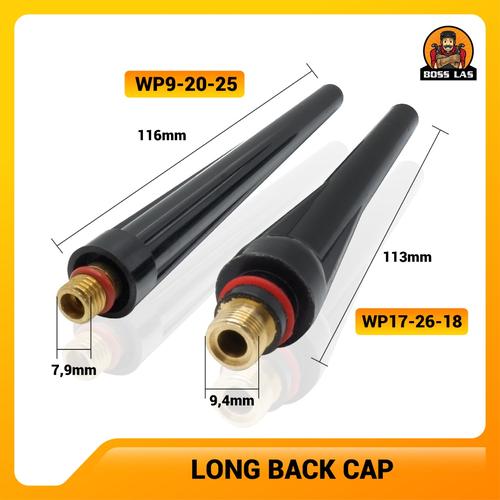 Jual Long Back Cap Tig Argon WP 17/26/18/9/20 Alat las - WP 17-26-18 ...