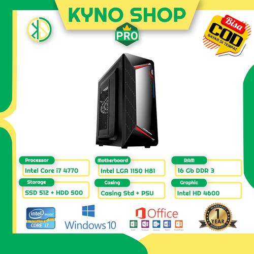 Jual Komputer PC Rakitan Intel Core i7 4770 RAM 16 SSD 512 + HDD 500 ...