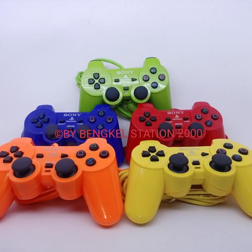 Jual STIK JOY STICK CONTROLLER PS2 TW WARNA KABEL WARNA SERAT - Hijau ...