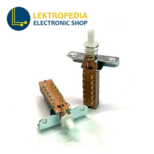 Jual Push Switch 2x6 Hitam Besar Dpdt 12 pin 12p 12pin kaki Saklar ...