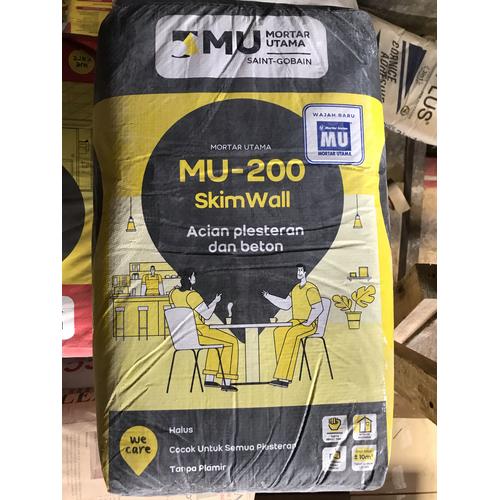 Jual Mortar Utama MU 200 Skimwall Acian beton dan plester 20kg - Kota ...