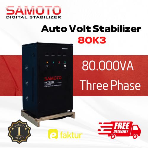 Jual SAMOTO Digital Stabilizer Listrik Three Phase 80.000VA SMT80KVA3 ...
