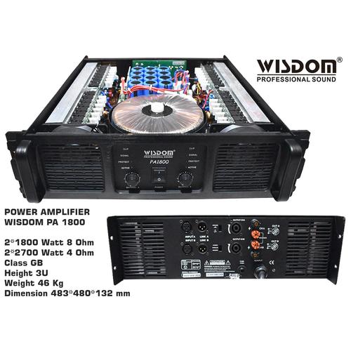Jual POWER AMPLIFIER WISDOM PA 1800 / PA1800 / PA-1800 ORIGINAL ...