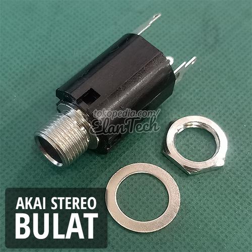 Jual Soket 6.35mm STEREO BULAT 3 KAKI Socket 1/4in Female Akai Toa ...