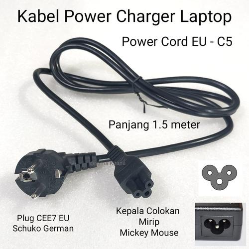Jual Kabel Power Laptop 3 lubang Cord Adaptor Charger Notebook 3x0.75 ...