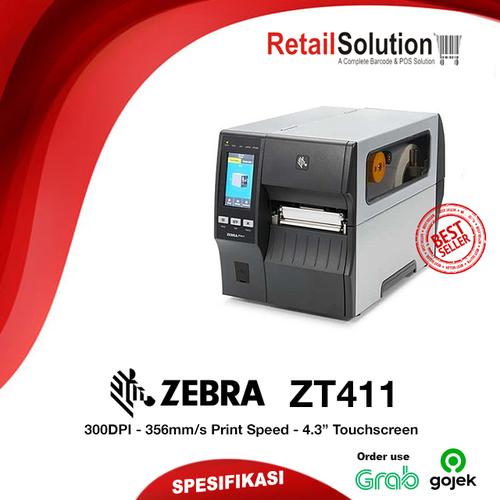 Jual Printer Label Barcode Industrial 203DPI - Zebra ZT411 / ZT-411 ...