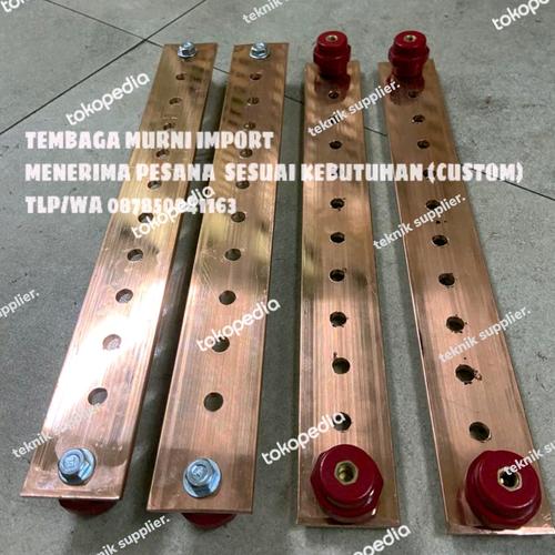 Jual Busbar tembaga 5mm x 50mm x 400mm + lubang M10 - Jakarta Barat ...