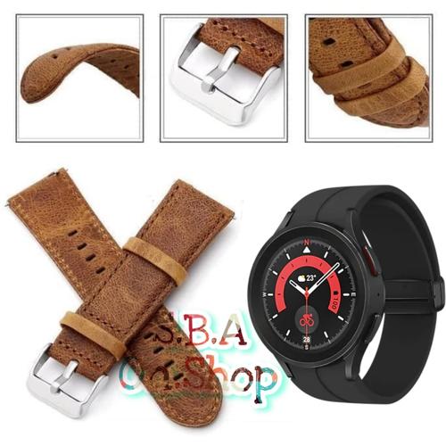 Promo Strap Kulit Leather Genuine Tali Jam Samsung Galaxy Watch 5 Pro ...