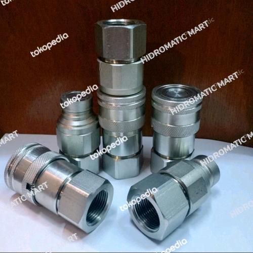 Jual Quick Coupler Hydraulic Flat Face 3/4 inch High Pressure - Jakarta ...