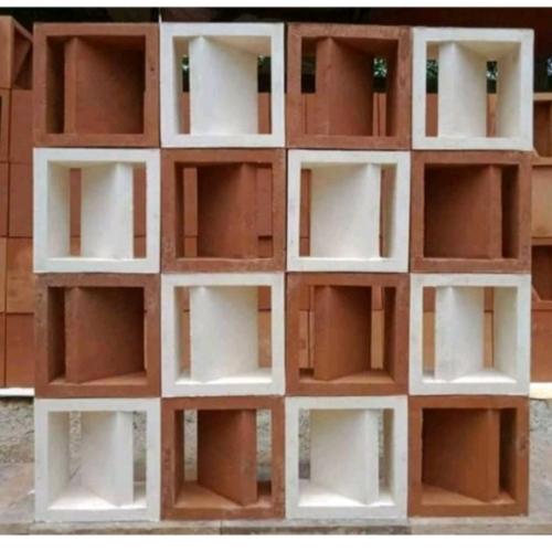 Jual roster motif nako 2 sisi kombinasi warna putih dan merah bata ...