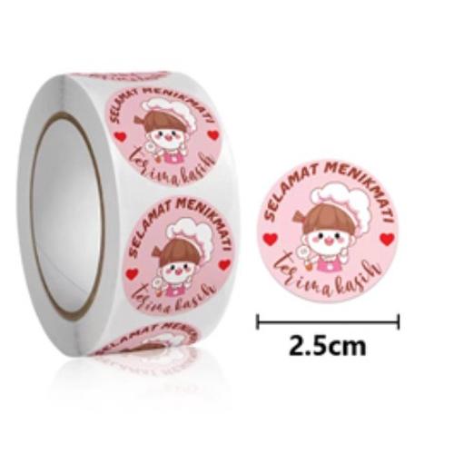 Jual Sticker Selamat Menikmati Terima Kasih 2.5cm Sticker Label Makanan ...
