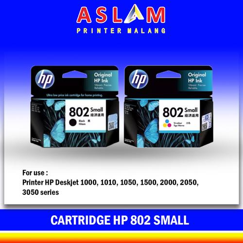 Jual Cartridge HP 802 Black & Color || Printer HP Deskjet 1000 J110 ...