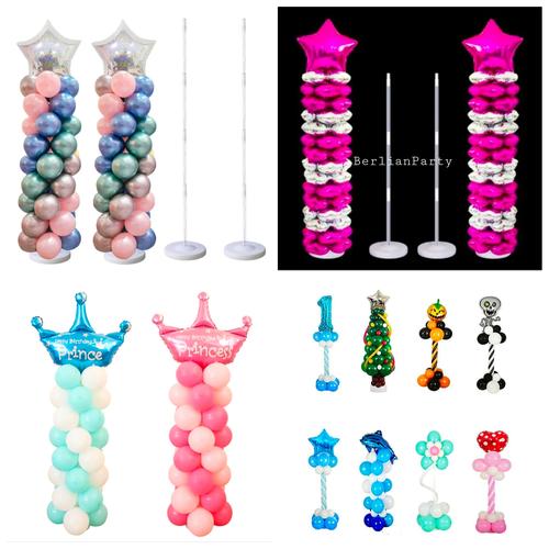 Jual standing Balon / standing Balon Bawah Bulat pipa putih / Dekorasi ...