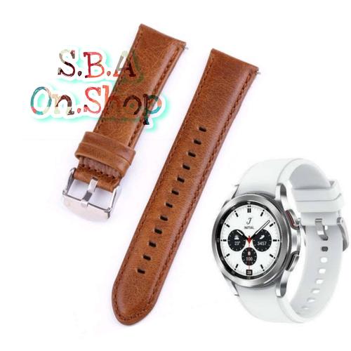 Jual Strap Kulit Leather Genuine Tali Samsung Galaxy Watch 4 Classic ...