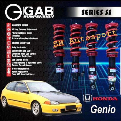 Jual GAB SS Series Shockbreaker Shock Coilover HONDA Civic EG Genio ...