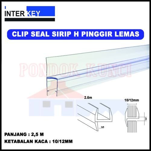 Jual Clip Seal Sirip Model H Untuk Pintu Kaca Waterseal Glass 10/12mm ...