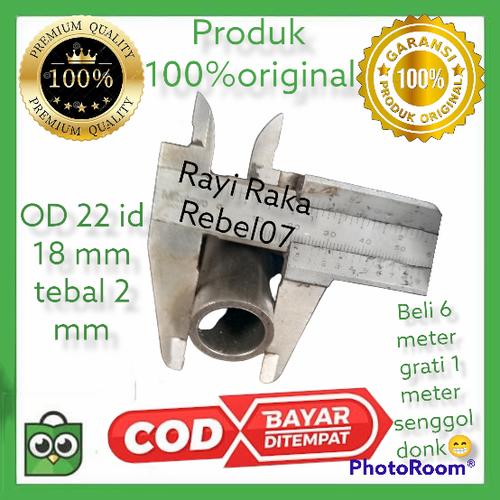 Promo Pipa Besi seamless diamter 22/18 mm tebal 2 mm panjang 35 cm ...