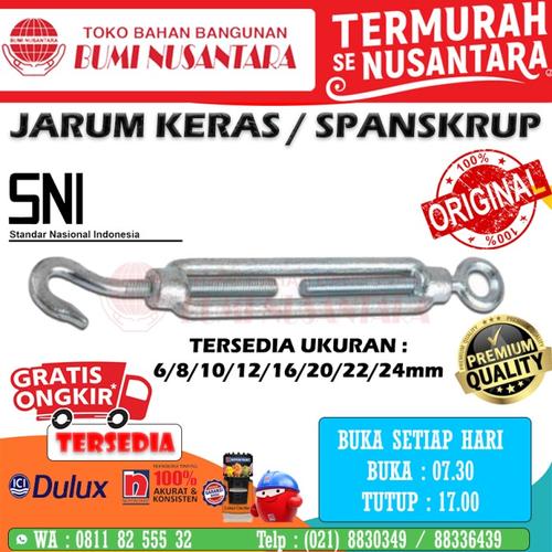 Jual Spanskrup 8mm Jarum Keras ukuran M8 Turnbuckle Span Skrup Span ...