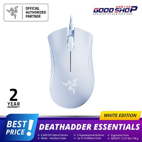 Jual Razer Deathadder Essentials White Edition - Gaming Mouse - Mouse ...