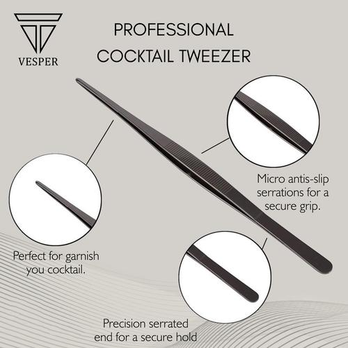 Jual cocktail tweezers clip 30cm / pinset bar tweezer premium stainless ...