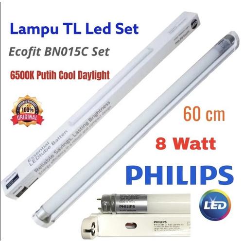 Jual KAP LAMPU Set LED TUBE T8 1xTLed PHILIPS ECOFIT BN015C 8W/16W - 8W (60cm) - Kota Surakarta ...